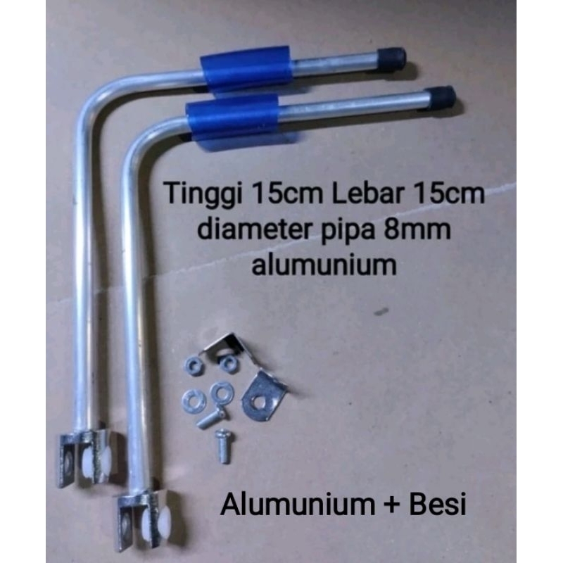 Jual tiang kaki lampu aquascape aquarium DIY tinggi 15cm lebar 15cm diameter pipa 8mm alumunium ...