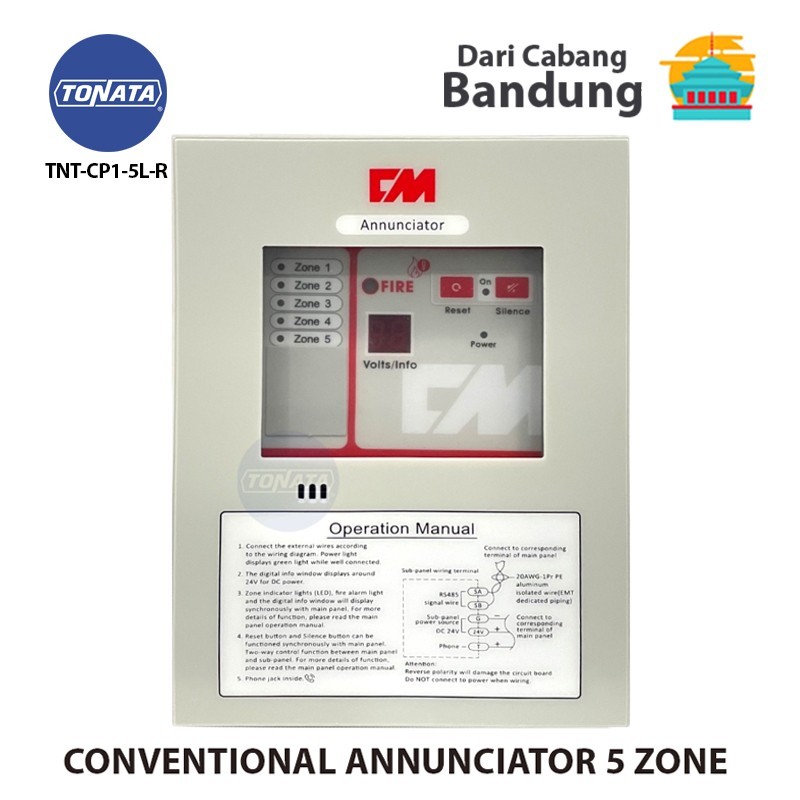 Jual Annunciator Fire Alarm Control Panel 5 Zone Tonata / MCFA Notifier | Shopee Indonesia