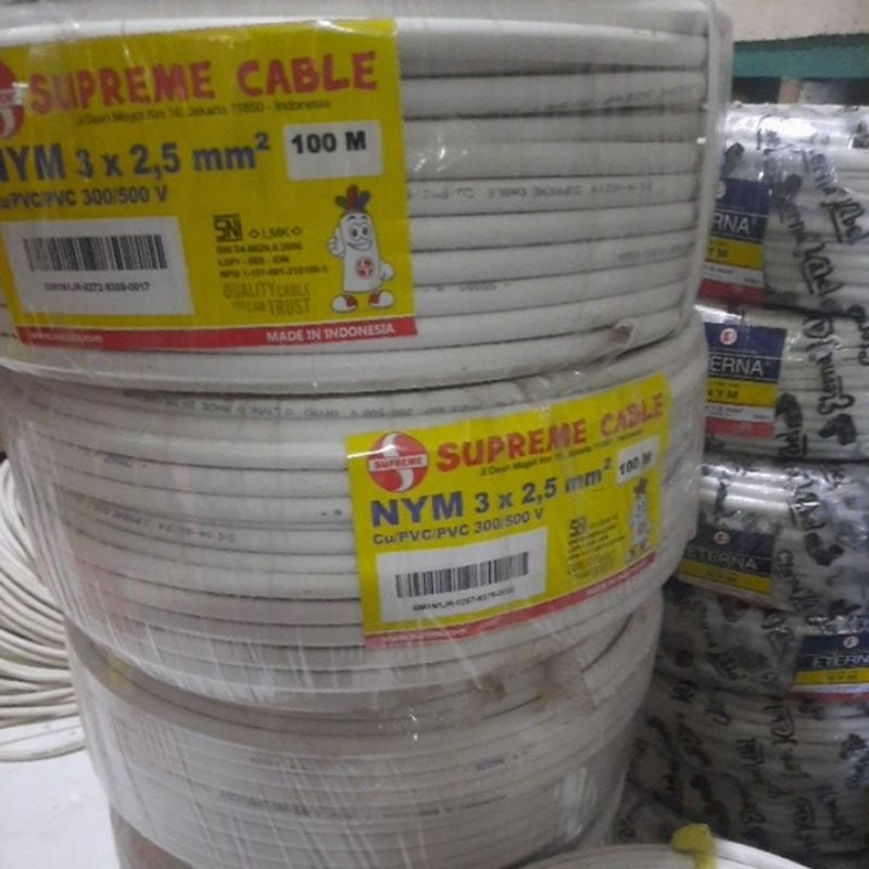 Jual Kabel listrik kabel power nym 3x2,5mm kabel power Merek Supreme ...