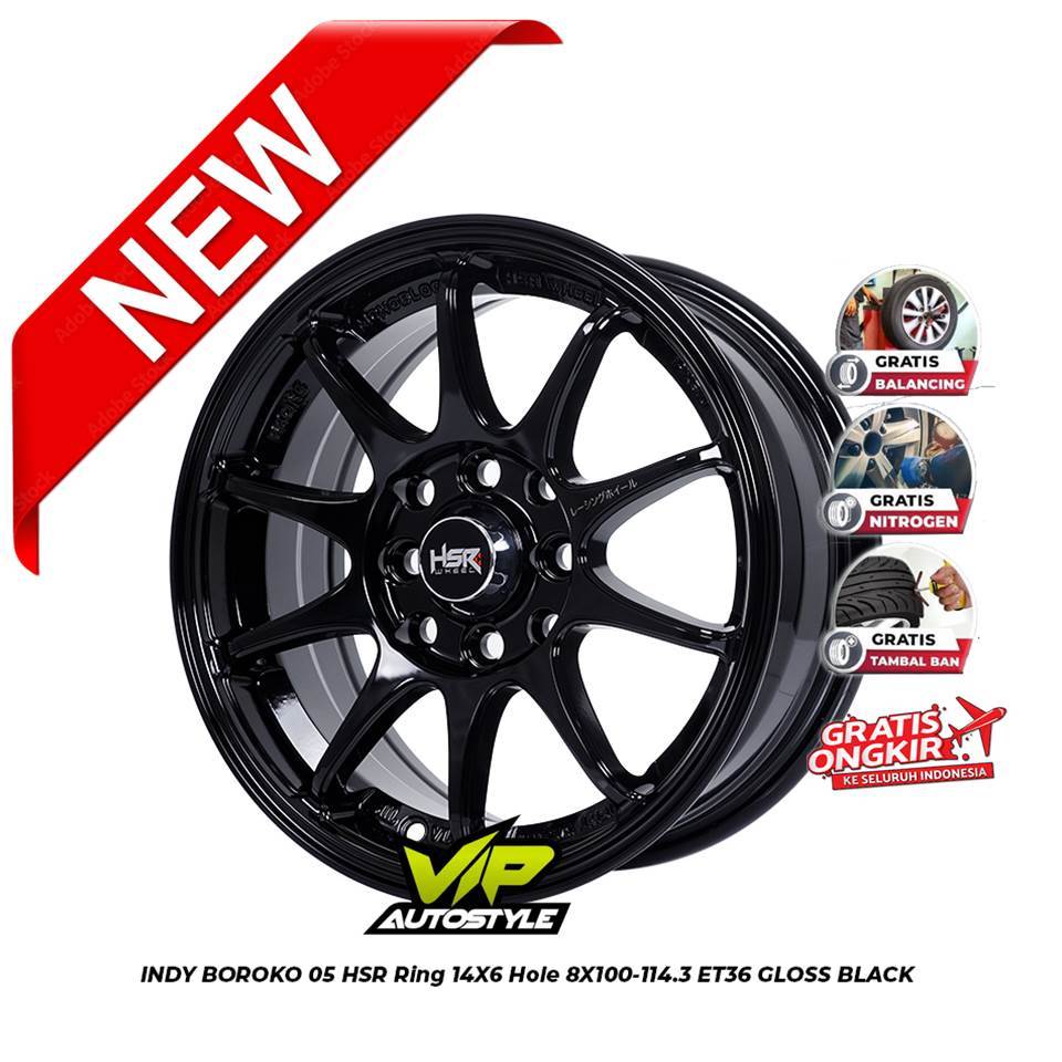 Jual Velg Racing 4x100 Dan 4x114,3 HSR Indy Untuk Brio wuling air ev agya ayla Calya Sigra ...