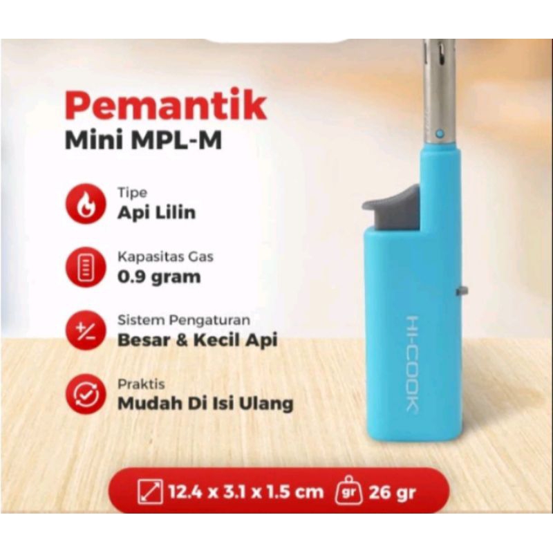 Jual Pemantik Mini/ Korek Api/ Gas Lighter MPL-M Hi Cook | Shopee Indonesia