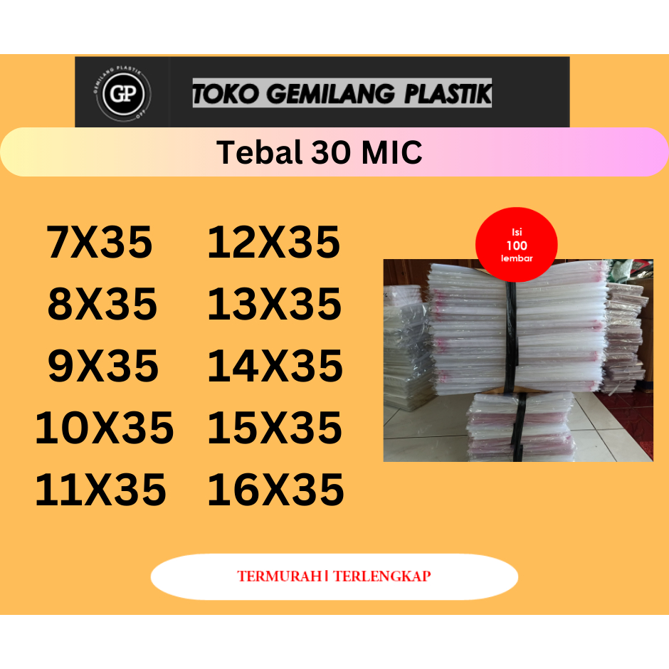 Jual (TEBAL) Plastik OPP Baju / Plastik baju / Plastik Garment ...