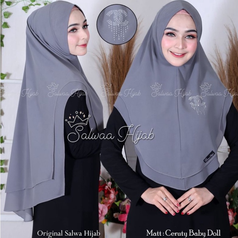 Jual KODE W4I9 KHIMAR OVAL SAHALA PAYET SWAROSKY MUTIARAKERUDUNG 2LYR ...