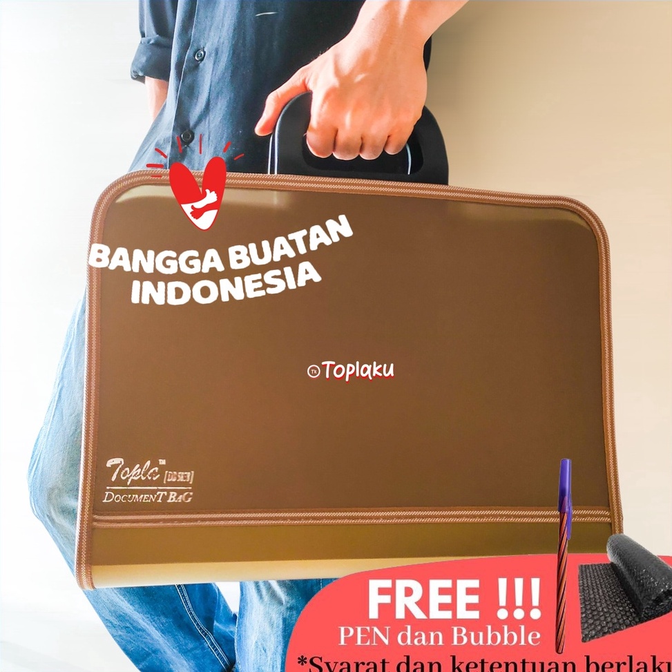 Jual KODE F24A TOPLA Tas Berkas Dokumen Besar Resleting File Document ...