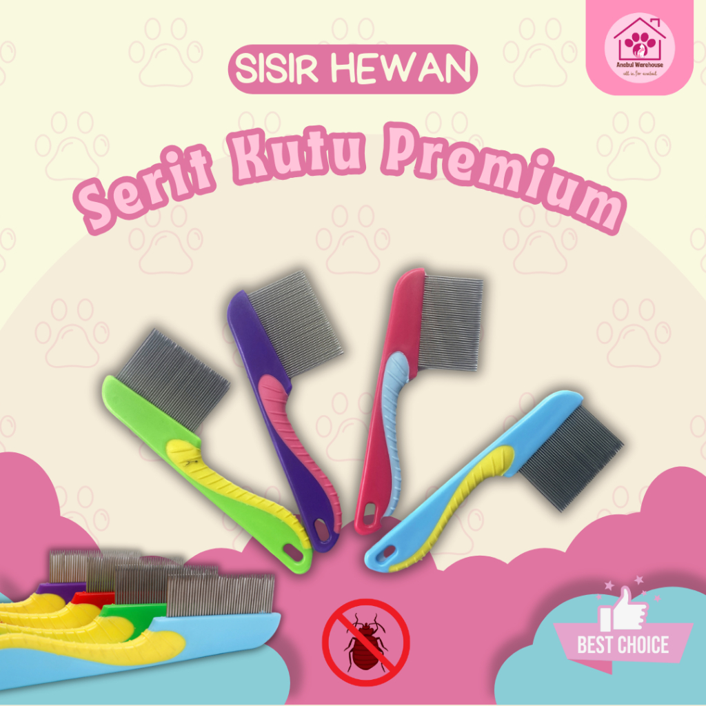 Jual SISIR KUTU SERIT KUTU GAGANG PANJANG PREMIUM SISIR KUTU HEWAN ...