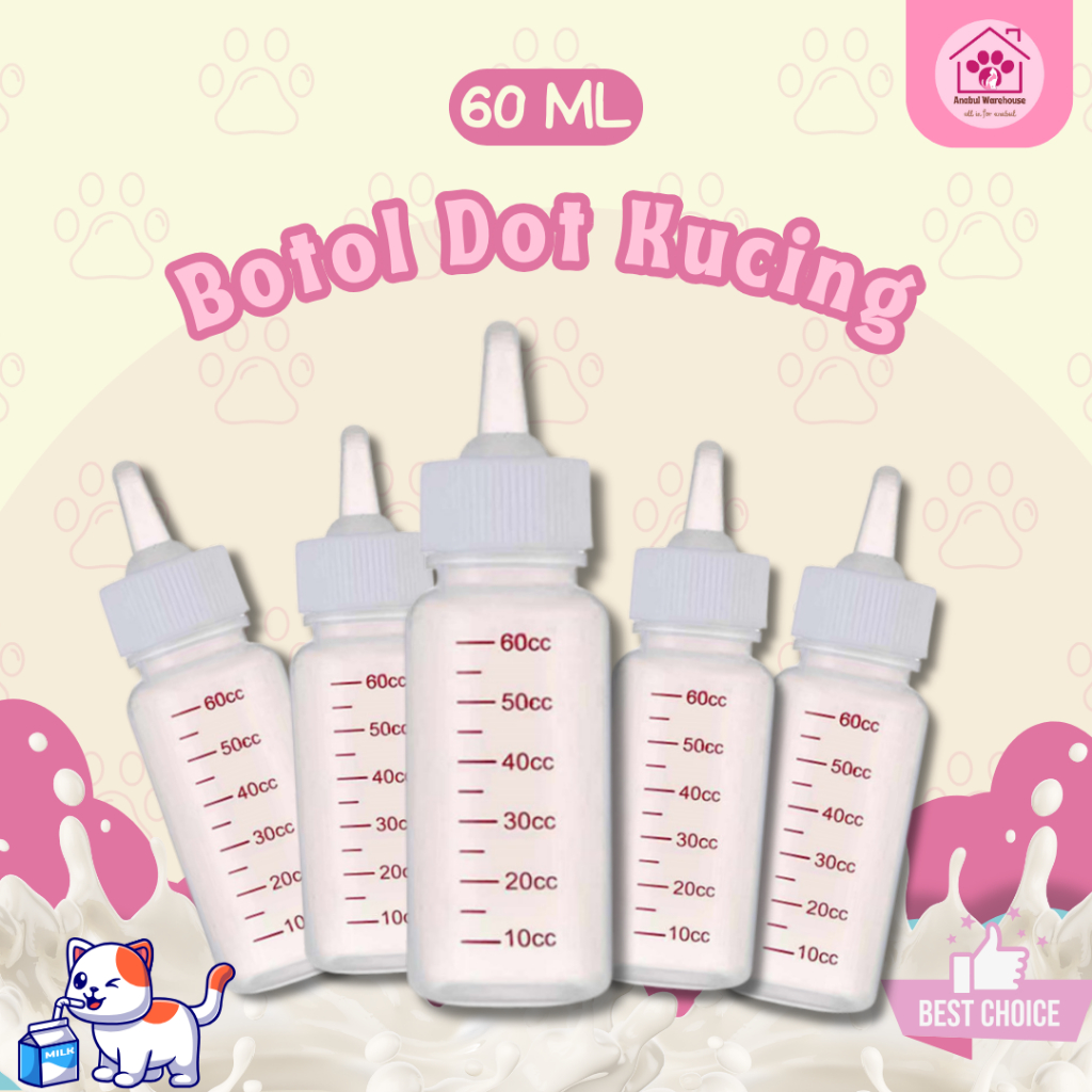 Jual BOTOL SUSU KUCING/DOT ANAK KUCING BARU LAHIR PAKET KOMPLIT BOTOL ...