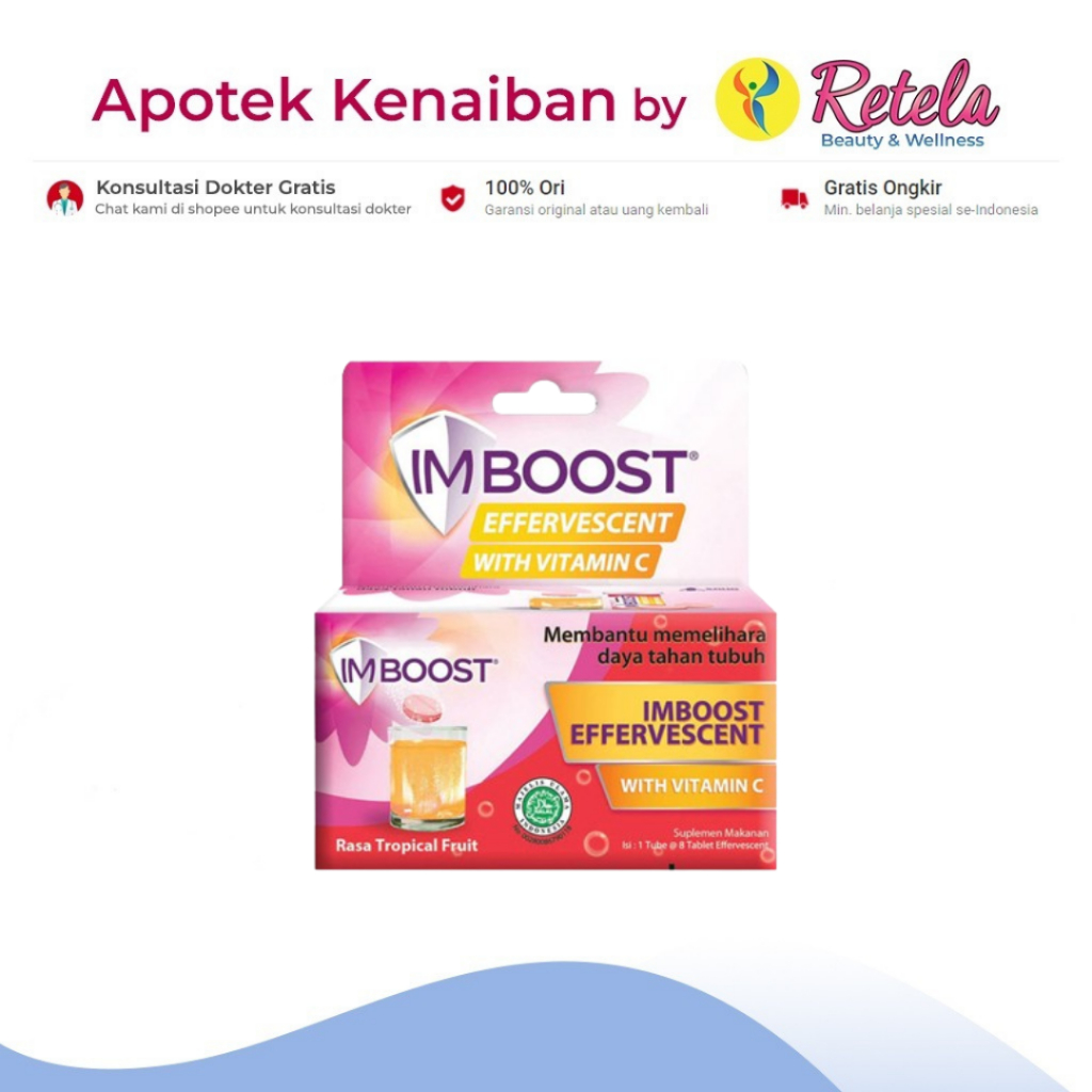 Jual IMBOOST EFFERVESCENT VITAMIN C TROPICAL FRUIT 1 BOTOL 8 TABLET ...
