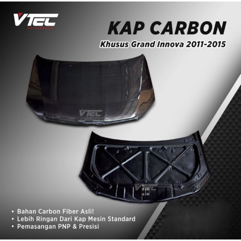 Jual Kap Mesin Carbon Grand Innova Carbon Fiber | Shopee Indonesia