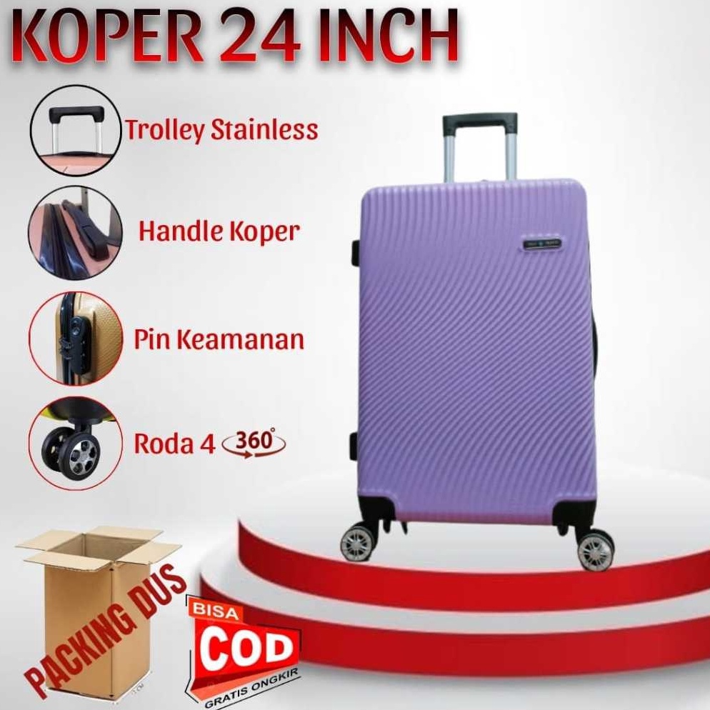 Jual TERBAIK koper 24 INCH 71 tahan banting tahan air roda 36 derajat ...