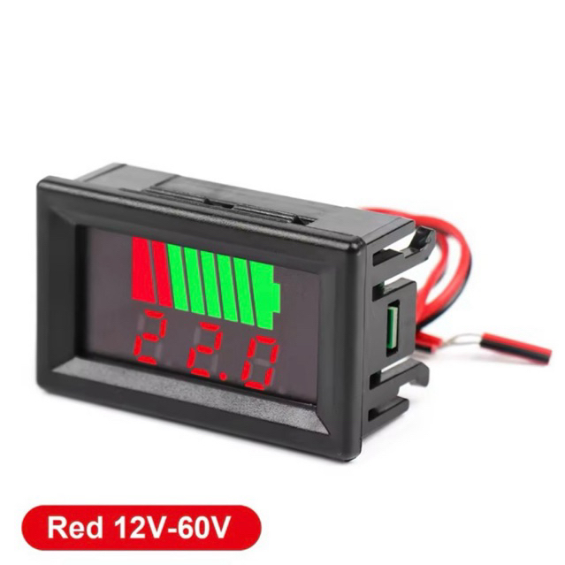 Jual Indikator Baterai 10,2-13,2V Dual Display Voltmeter Aki Mobil Aki Motor | Shopee Indonesia