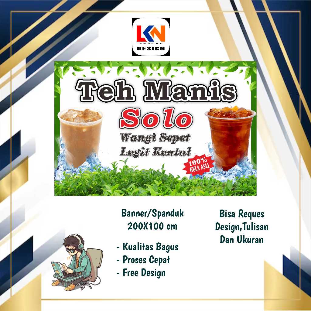 Jual spanduk banner es teh manis solo | Shopee Indonesia