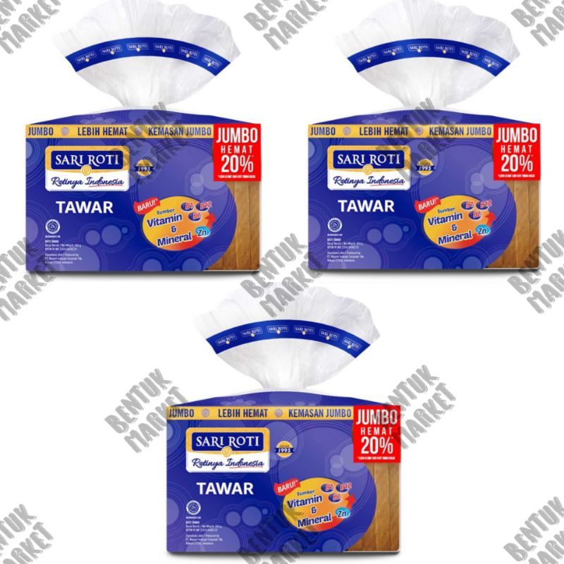 Jual SARI ROTI TAWAR JUMBO 555GR / SARI ROTI / ROTI TAWAR | Shopee ...