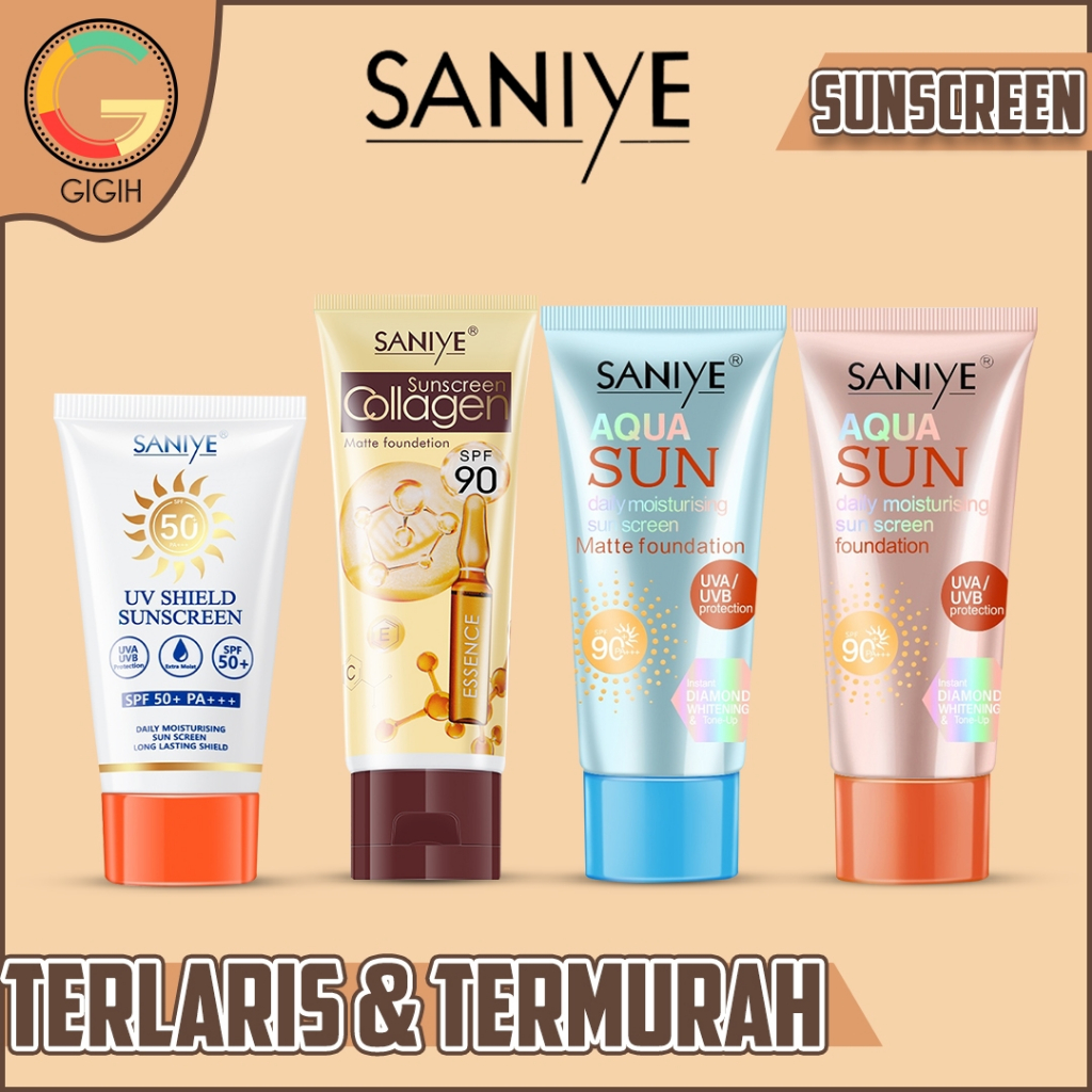 Jual SANIYE SUNSCREEN WAJAH / SUNBLOCK WATERPROOF ALL SERIES ( AQUA SUN ...