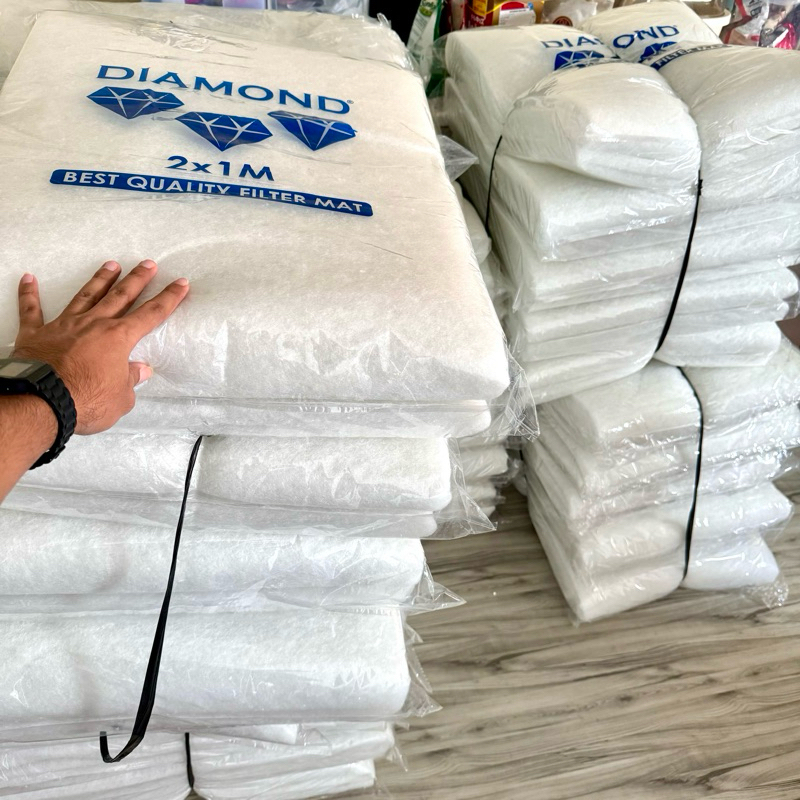 Jual Kapas 2x1 meter Merk Diamond Best Quality Filter Mat Kapas Filter ...