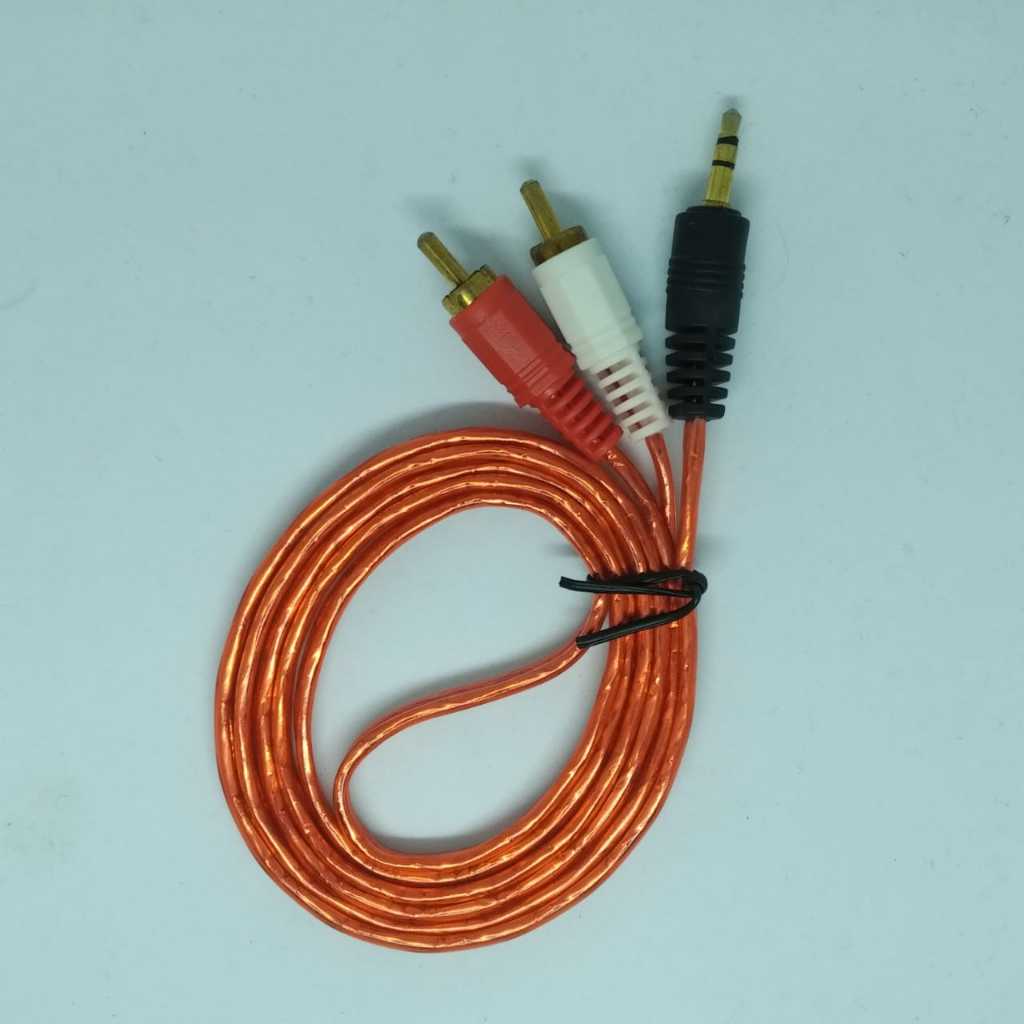 Jual Kabel cable RCA 2 in 1 kabel audio video to jack AUX 3,5 mm ...