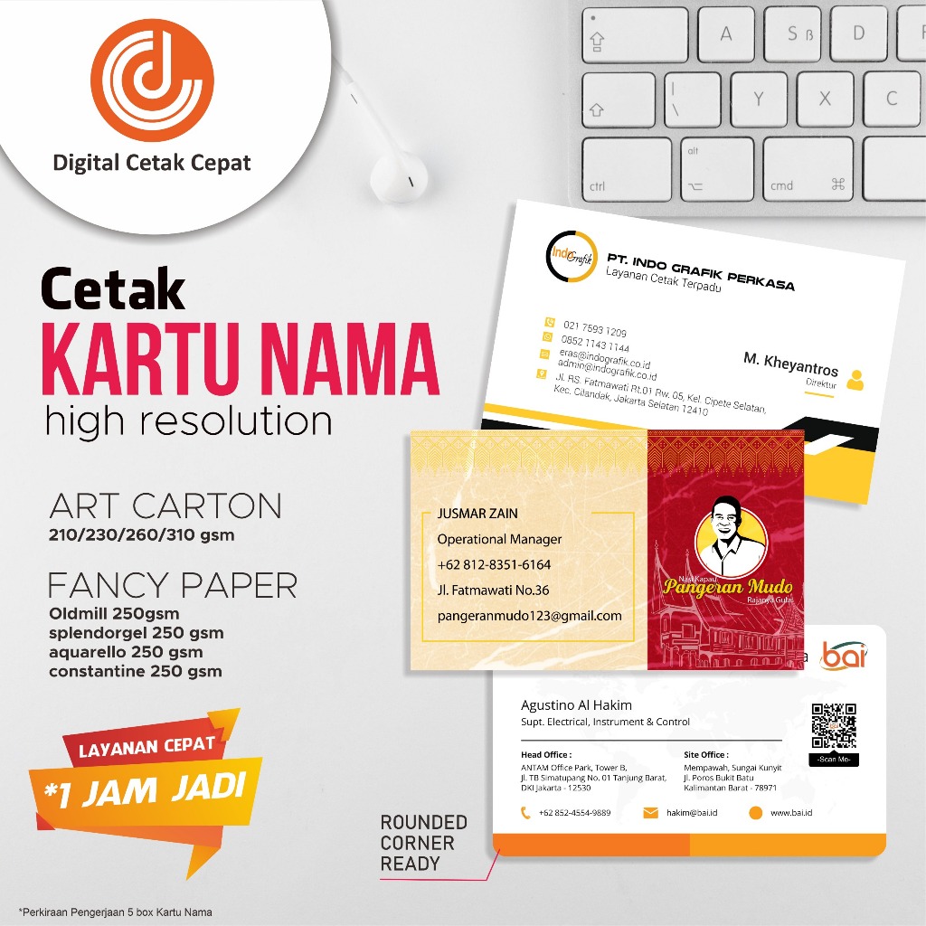 Jual Cetak Kartu Nama Custom | Art Carton & Fancy Paper | Shopee Indonesia