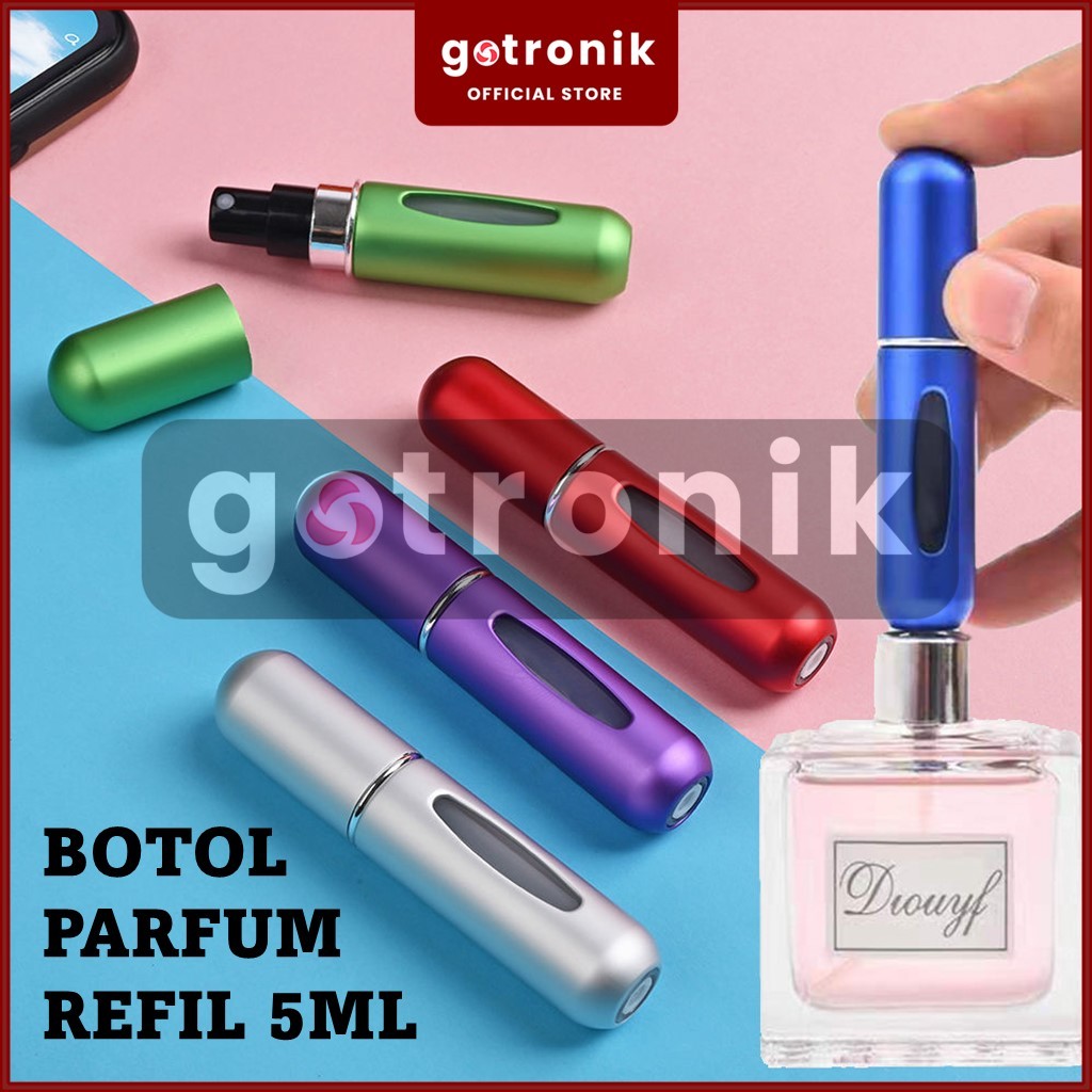 Jual Botol Parfum Mini Portabel 5ML Travel Aluminium Mini Refillable Perfume Bottle Spray ...