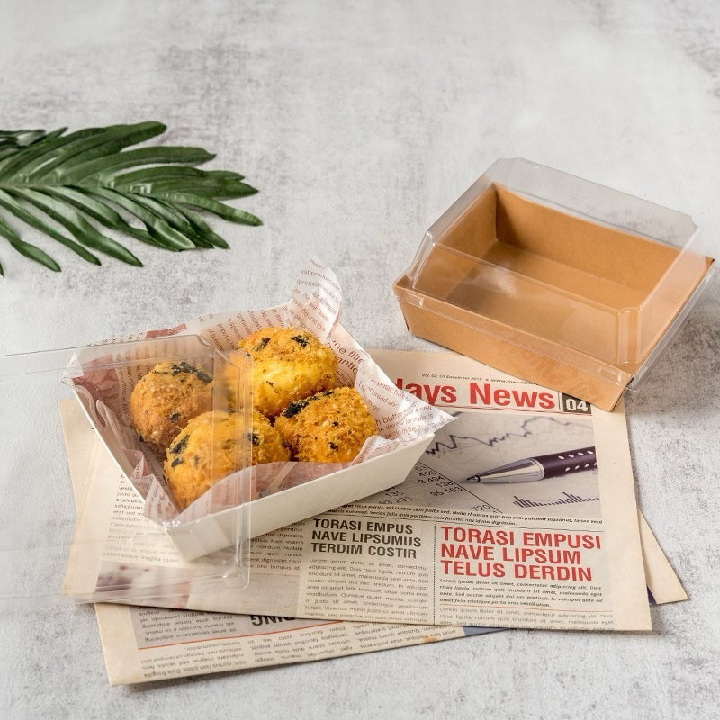 Jual HOB_ Box Makanan Snack dengan tutup Mika | Box Makanan Ringan plus ...