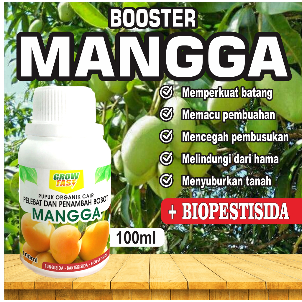 Jual Pupuk Booster Mangga 100ml pupuk organik pelebat buah mangga | Shopee Indonesia