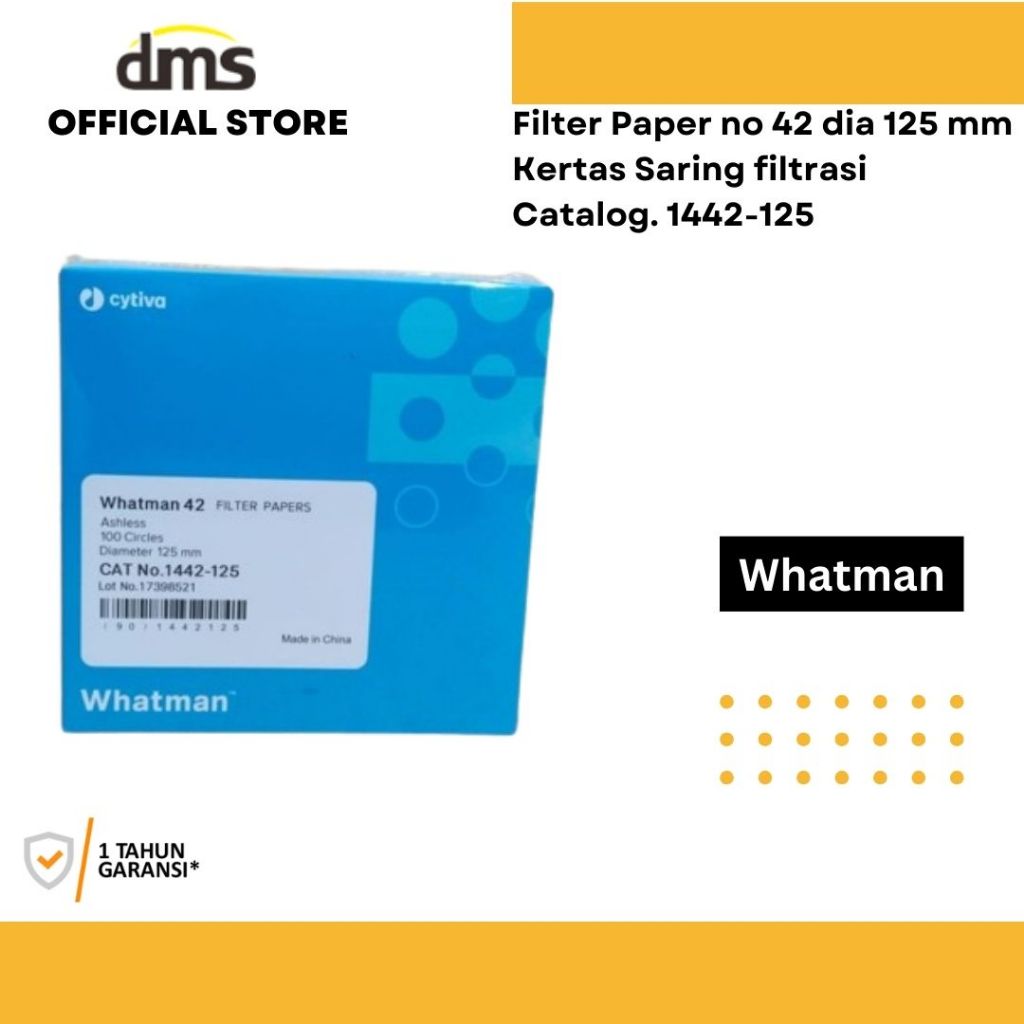 Jual Filter Paper no 42 dia 125 mm Kertas Saring filtrasi whatman ...