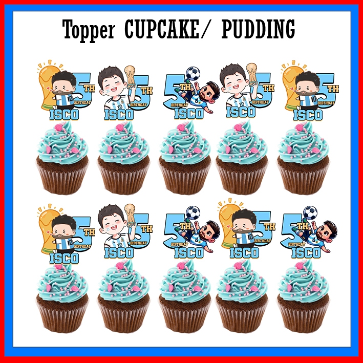 Jual Messi Argentina - Topper Cupcake / Hiasan Kue Ulang Tahun - Custom ...