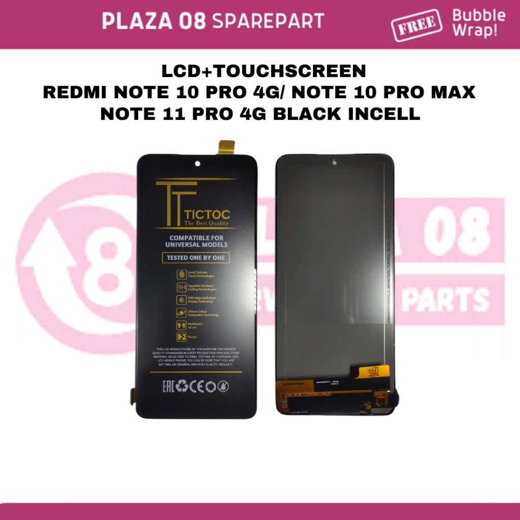 Jual LCD+TOUCHSCREEN XIAOMI REDMI NOTE 10 PRO 4G/NOTE 10 PRO MAX/NOTE 11 PRO 4G BLACK INCELL ...