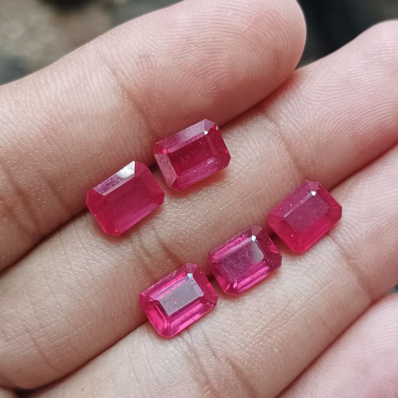 Jual BATU NATURAL RUBY UKURAN 8×6MM | Shopee Indonesia