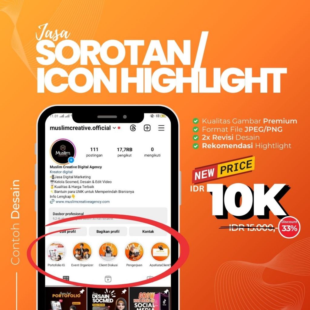 Jual Jasa Desain Sorotan/Highlight Instagram | Shopee Indonesia