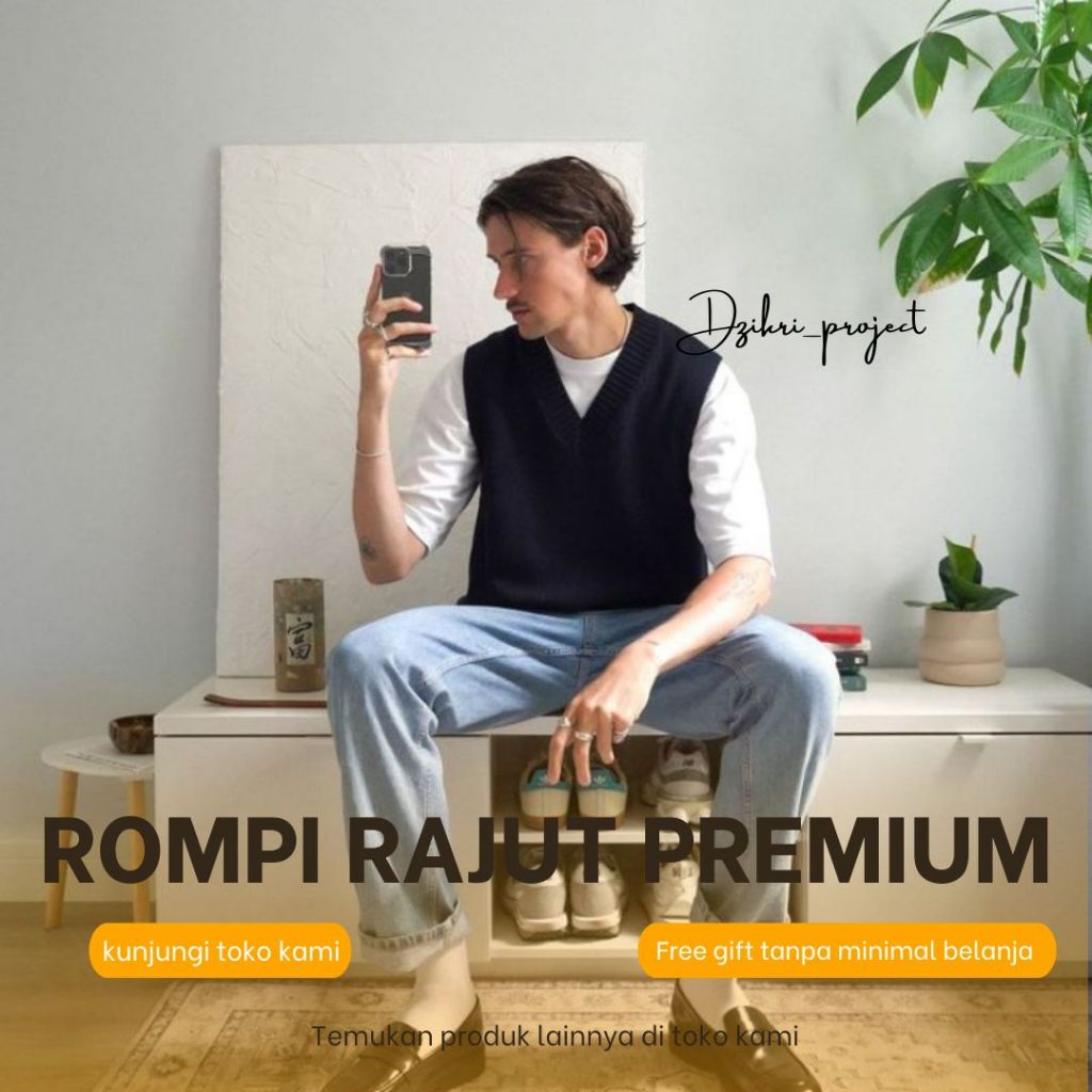Jual Sweater Rompi Rajut Pria Wanita Premium Quality Rompi Rajut Basic ...