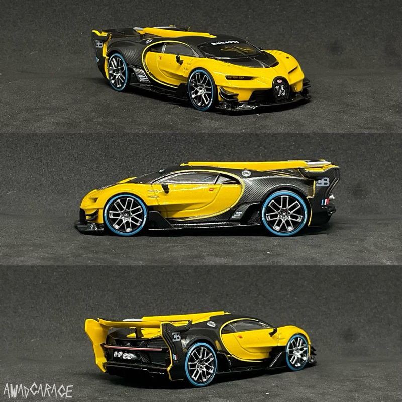 Jual MINI GT BUGATTI VISION GRAN TURISMO YELLOW | Shopee Indonesia