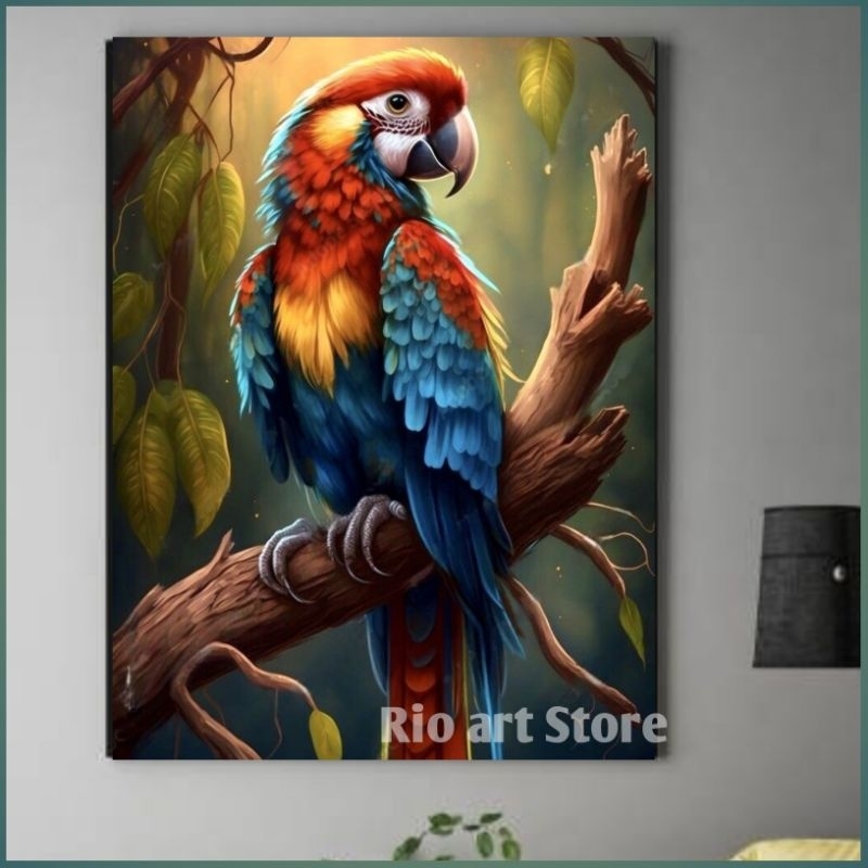 Jual Hiasan dinding poster burung nuri cantik untuk walldekor atau ...