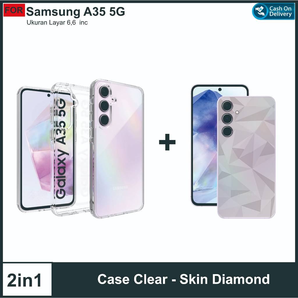 Jual Soft Case Clear Samsung A35 5G A55 5G Paket 2in1 Casing Bening ...