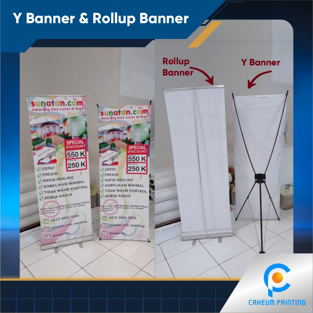 Jual Y Banner/ Banner Stand Size 60 X 160Cm Y Banner Aluminum / Rollup ...
