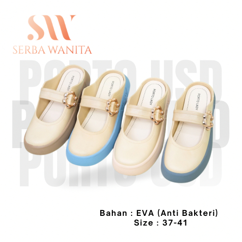 Jual Sandal Wanita Viral FUJI Slop Wedges | Shopee Indonesia