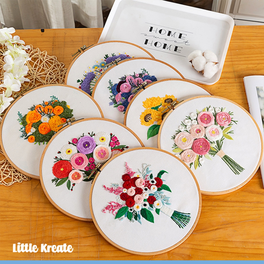 Jual HE#07 DIY Paket Sulam Menyulam / Hand Embroidery Kit / Needle ...