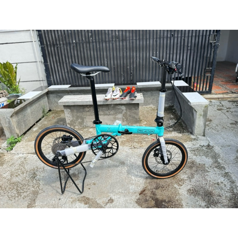 Jual sepeda lipat merk pro action ring 16 inci 10speed sram hub tawon ...