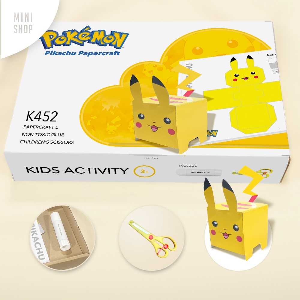 Jual K452 Pokemon Pikachu - Souvenir Ulang Tahun Mainan Anak Papercraft ...