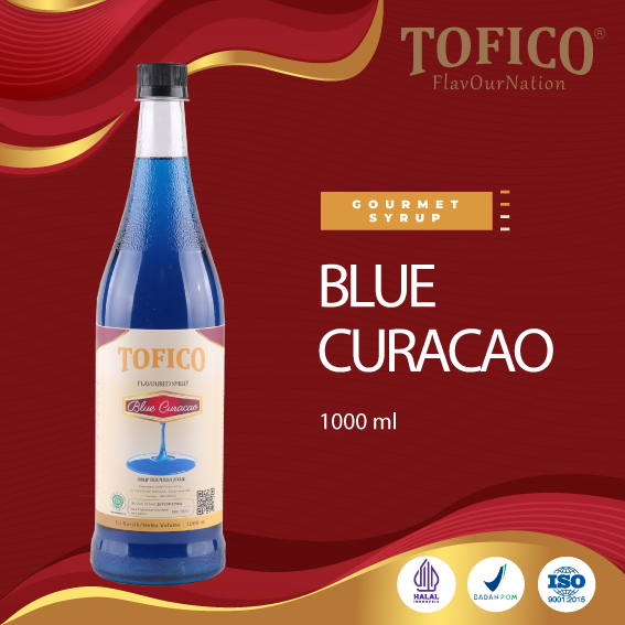 Jual Syrup Blue Curacao Tofico / Sirup Rasa Kulit Jeruk Premium 1 Liter ...