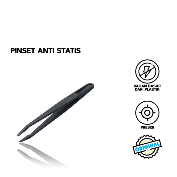 Jual Pinset Plastik Anti Statik 93305 Black Original | Shopee Indonesia
