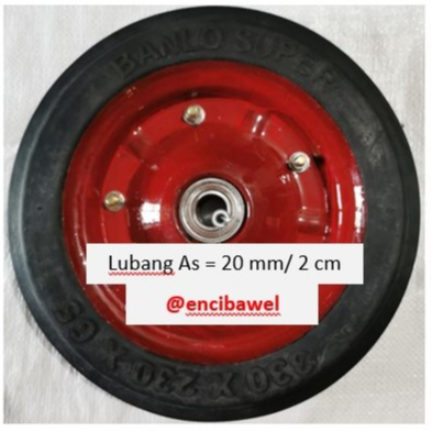 Jual Roda Trolley 13 inchi roda lori 13 inchi Banlo 13 inchi lubang as ...