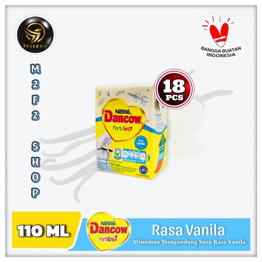 Jual Susu Dancow Kotak Fortigro Vanila | Vanilla UHT - 110 ml (Kemasan ...