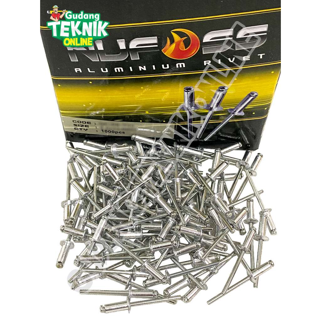Jual NUFOSS Paku Rivet Ripet 4x7mm 4x8mm 4x11mm 4.8x11mm 4.8x16mm 4 ...