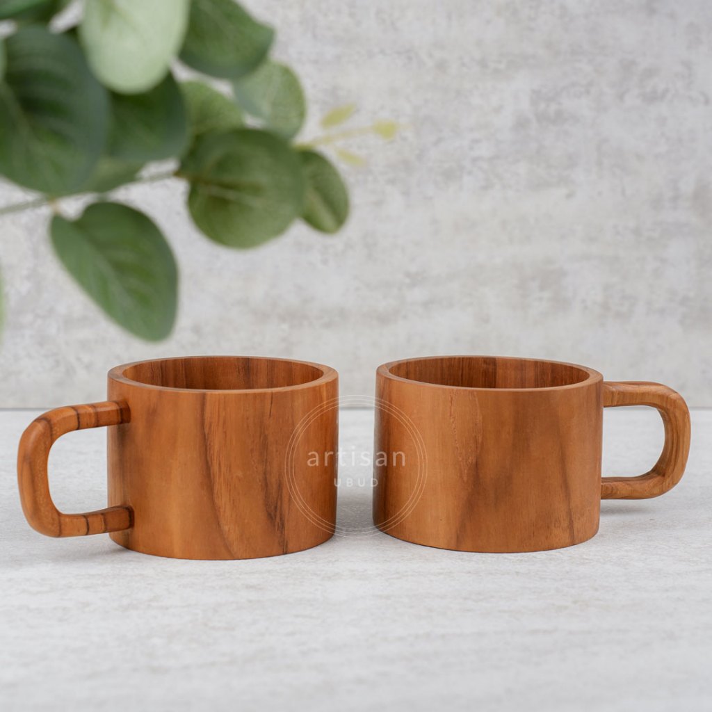 Jual Dafina - Gelas Kayu Jati / Cangkir Kayu Jati / Mug Kayu Jati ...