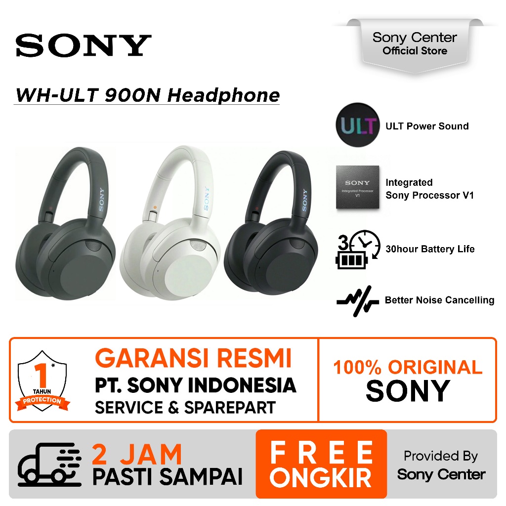 Jual SONY WH-ULT900 N Wireless Headphone Wear Noise Cancelling ...