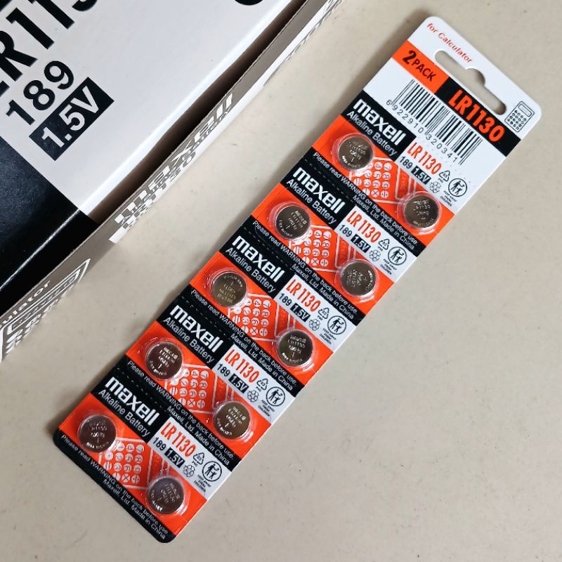 Jual BATERAI MAXELL LR1130 ORIGINAL FOR LR1131 AG10 189 ALKALINE BATTERY 1.5V | Shopee Indonesia