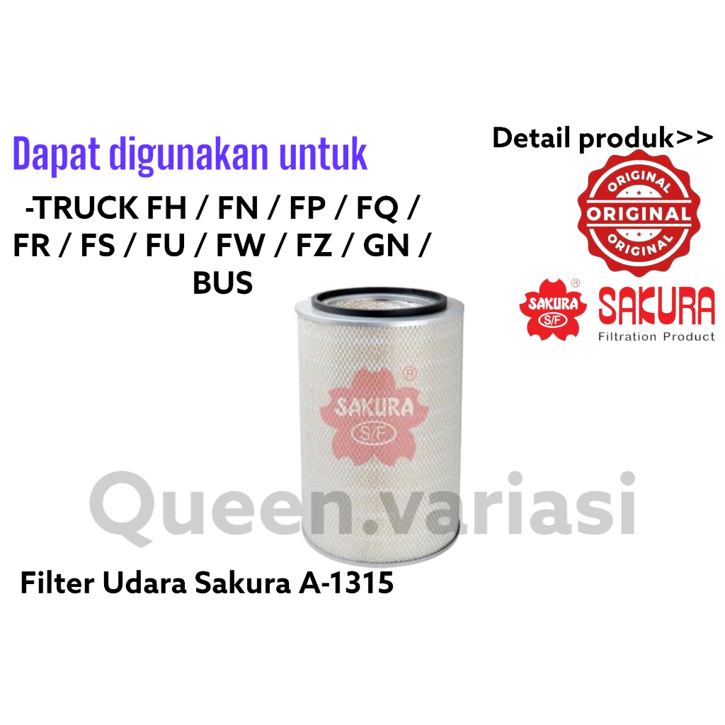 Jual FILTER UDARA TRUCK HINO FH/FN/FP/FQ/FR/FS/FU/FW/FZ/GN SAKURA ...