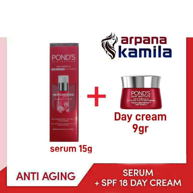 Jual Pond's Age Miracle Serum Double Action 15ml Free Day Cream Pond's ...