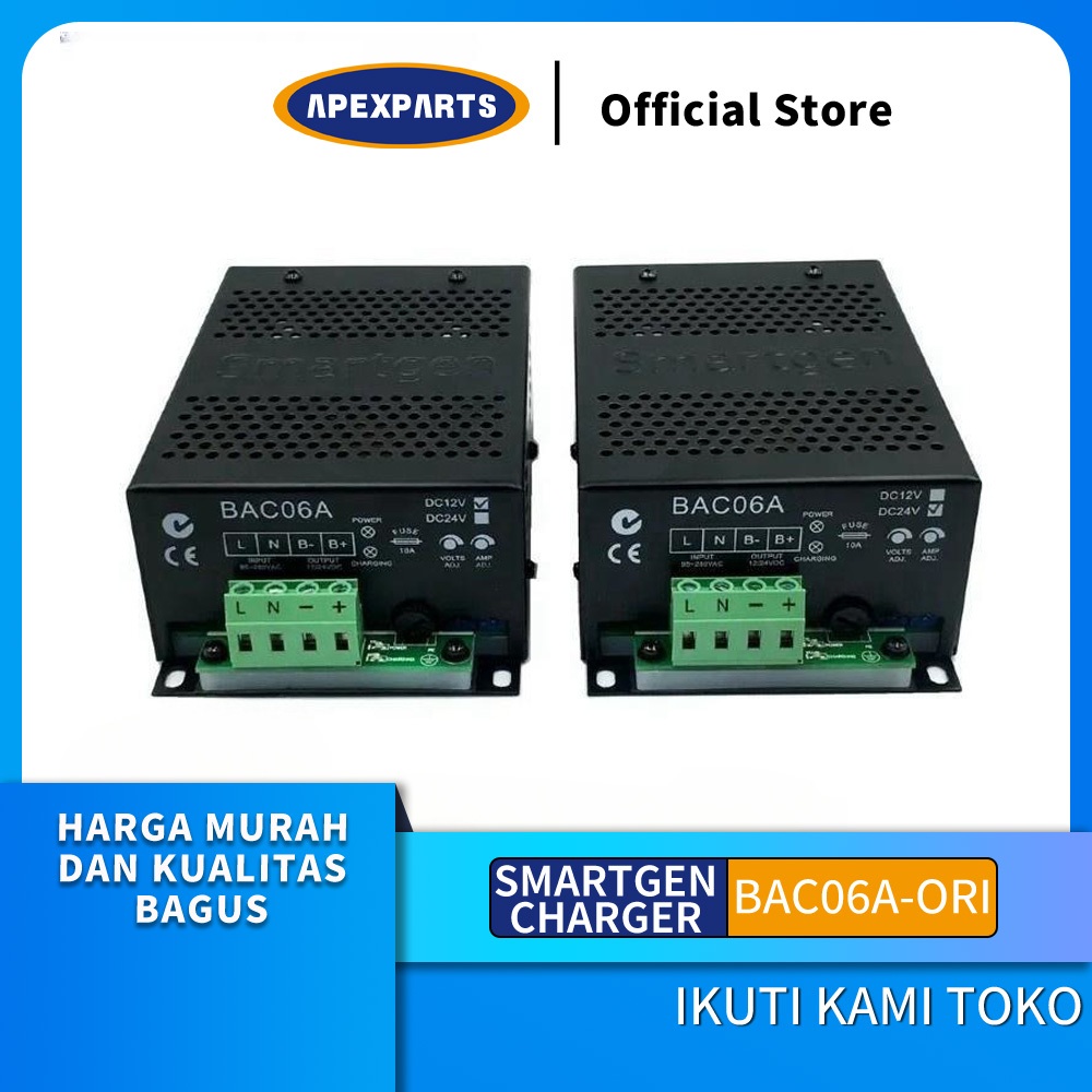 Jual Genuine Battery Charger Smartgen Genset BAC06A 24V 3A/12V 6A ...