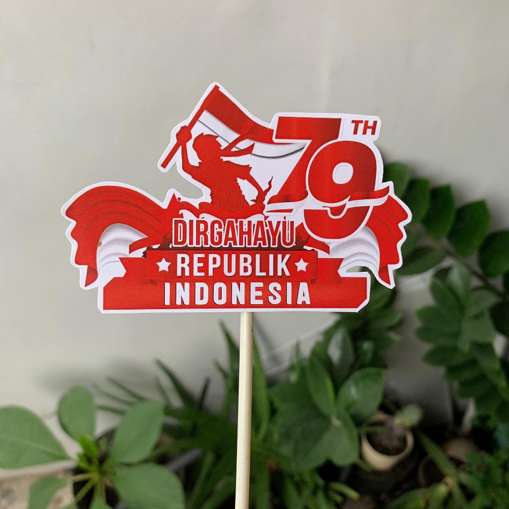 Jual Topper Dirgahayu RI 17 agustus kemerdekaan hiasan cake tumpeng ...