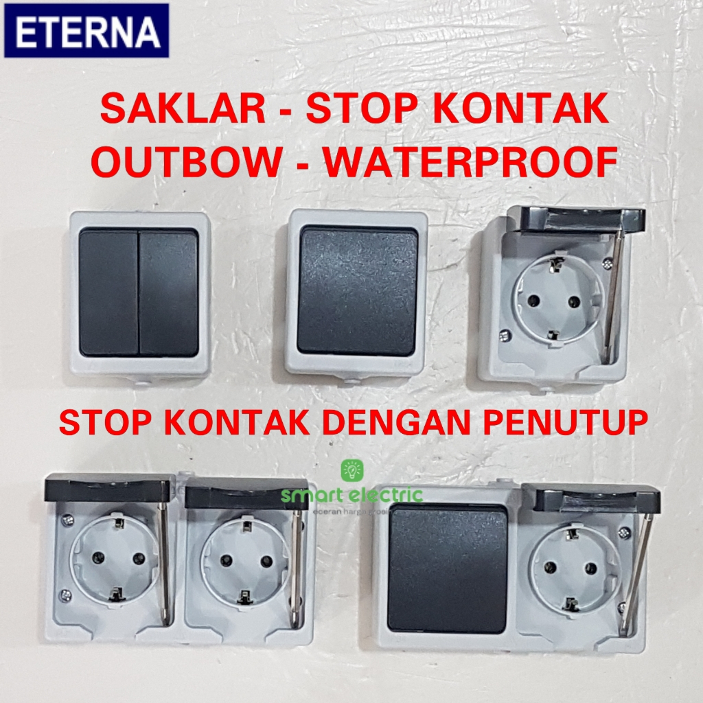 Jual Eterna Saklar Waterproof Stop Kontak Tutup Timbul Tahan Air ...